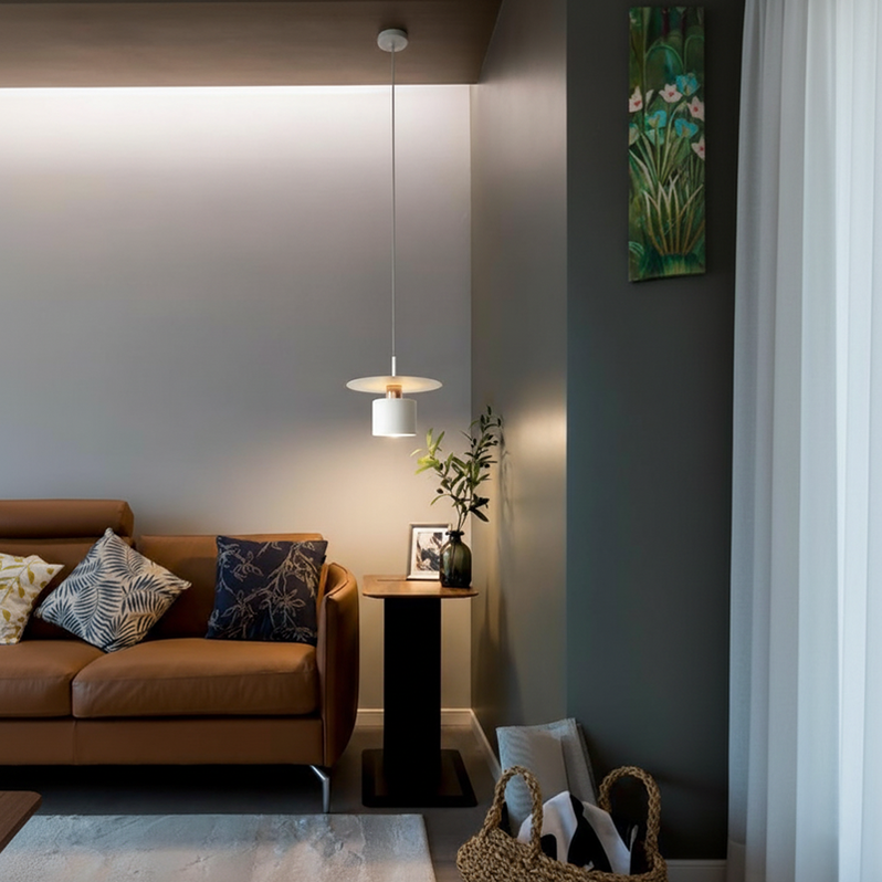 White Axis Cylinder Spotlight Pendant - Set of 2 | Creative Living