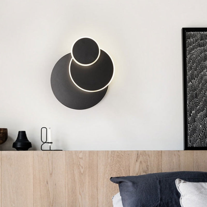 Black Triple Round Rotatable Wall Lamp | Creative Living