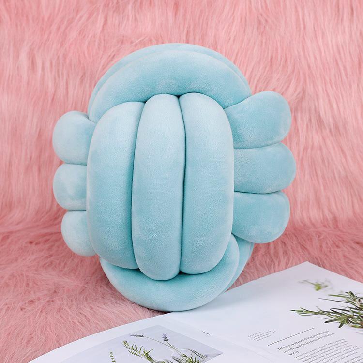 Knot Ball Cushion - Blue | Creative Living