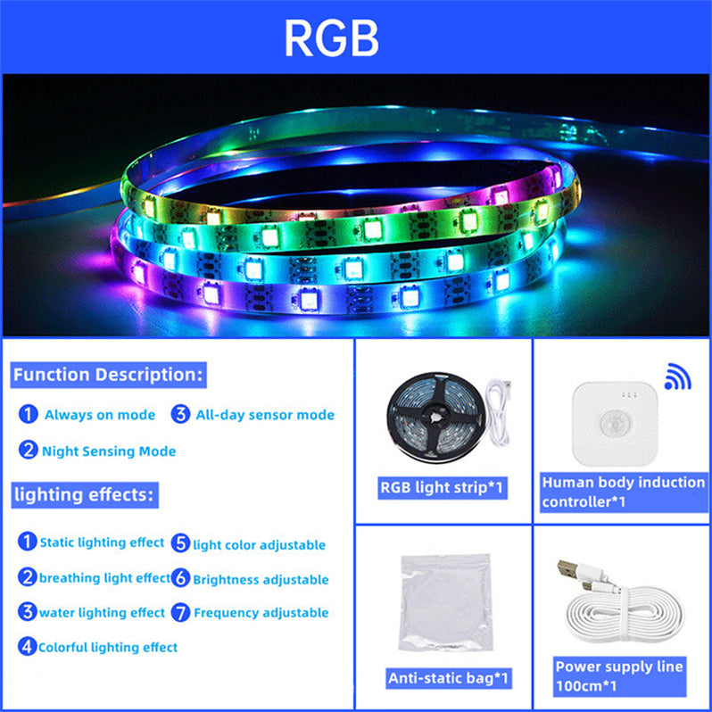3m LED Motion Sensor String Light - RGB | Creative Living